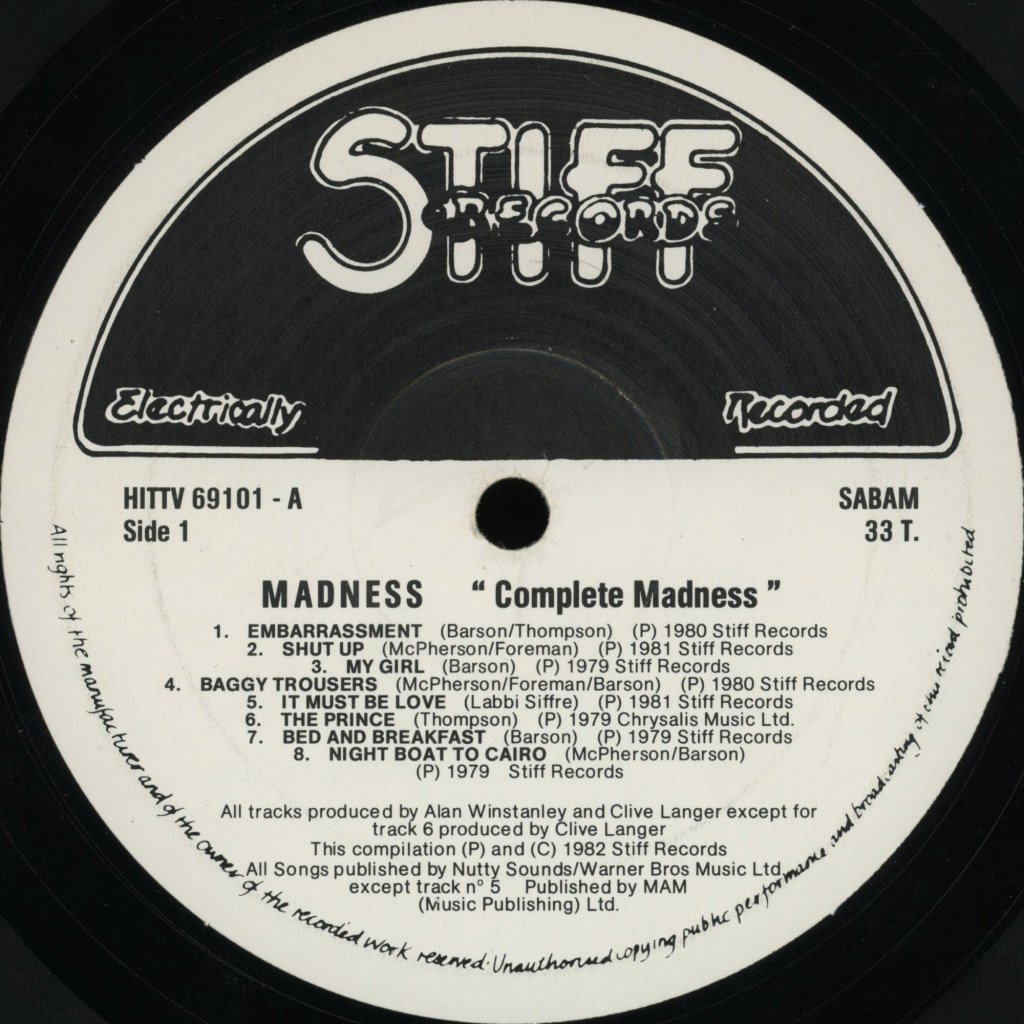 COMPLETE MADNESS, Belgium, 1982 – Madnessography