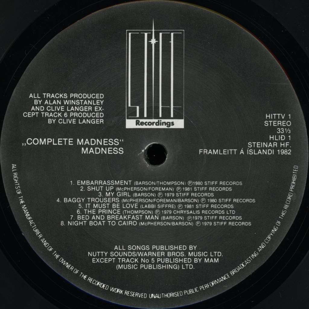 COMPLETE MADNESS, Iceland, 1982 – Madnessography