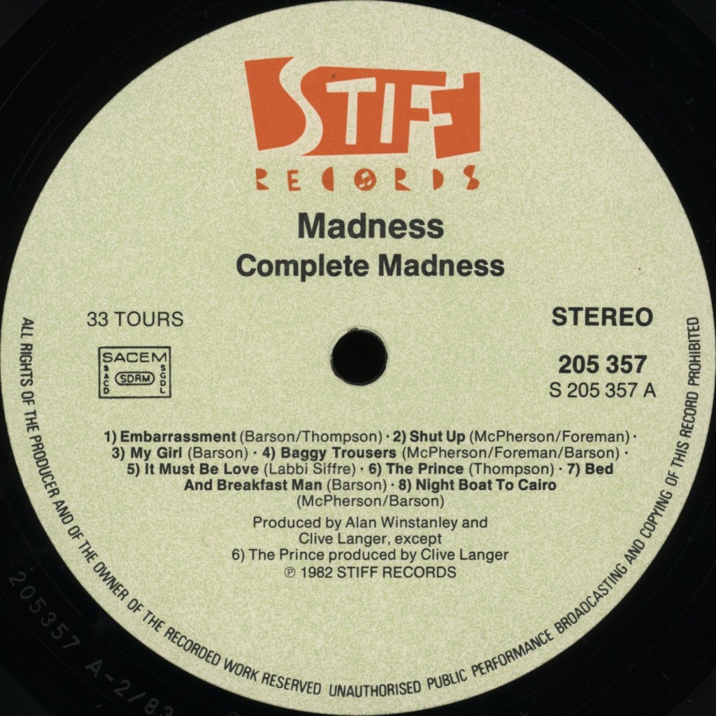 COMPLETE MADNESS, France, 1983 – Madnessography