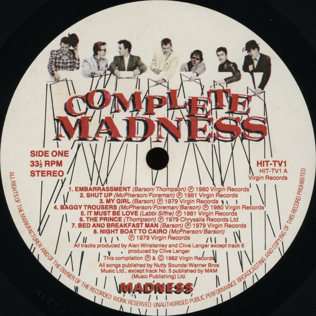 COMPLETE MADNESS, UK, 1985 – Madnessography