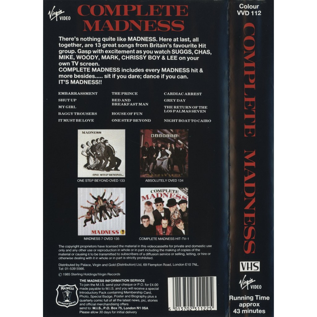 COMPLETE MADNESS, UK, 1985 – Madnessography