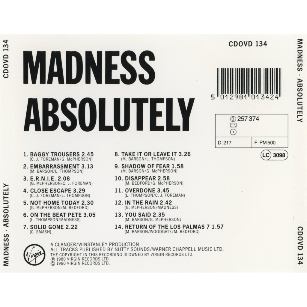 ABSOLUTELY, UK / Europe, 1989 – Madnessography