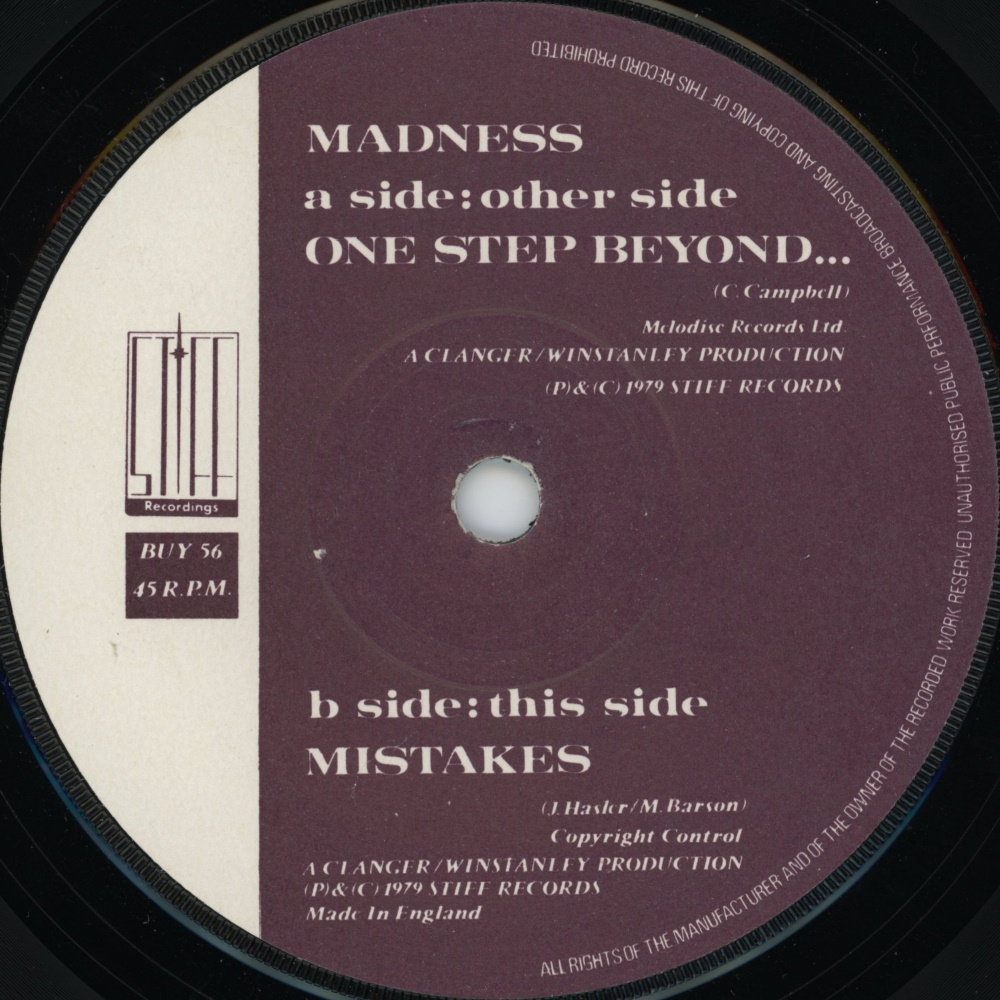One Step Beyond…, UK, 1979 – Madnessography