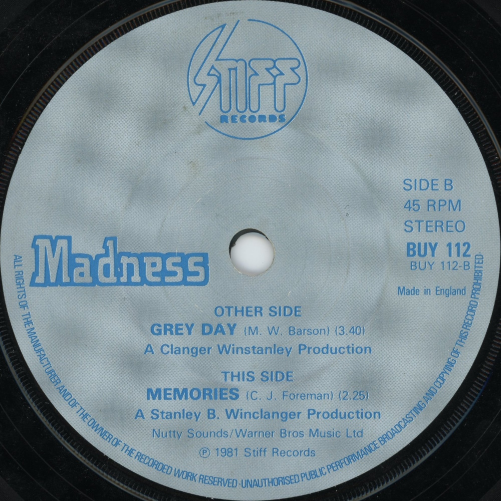 Grey Day, UK, 1981 – Madnessography