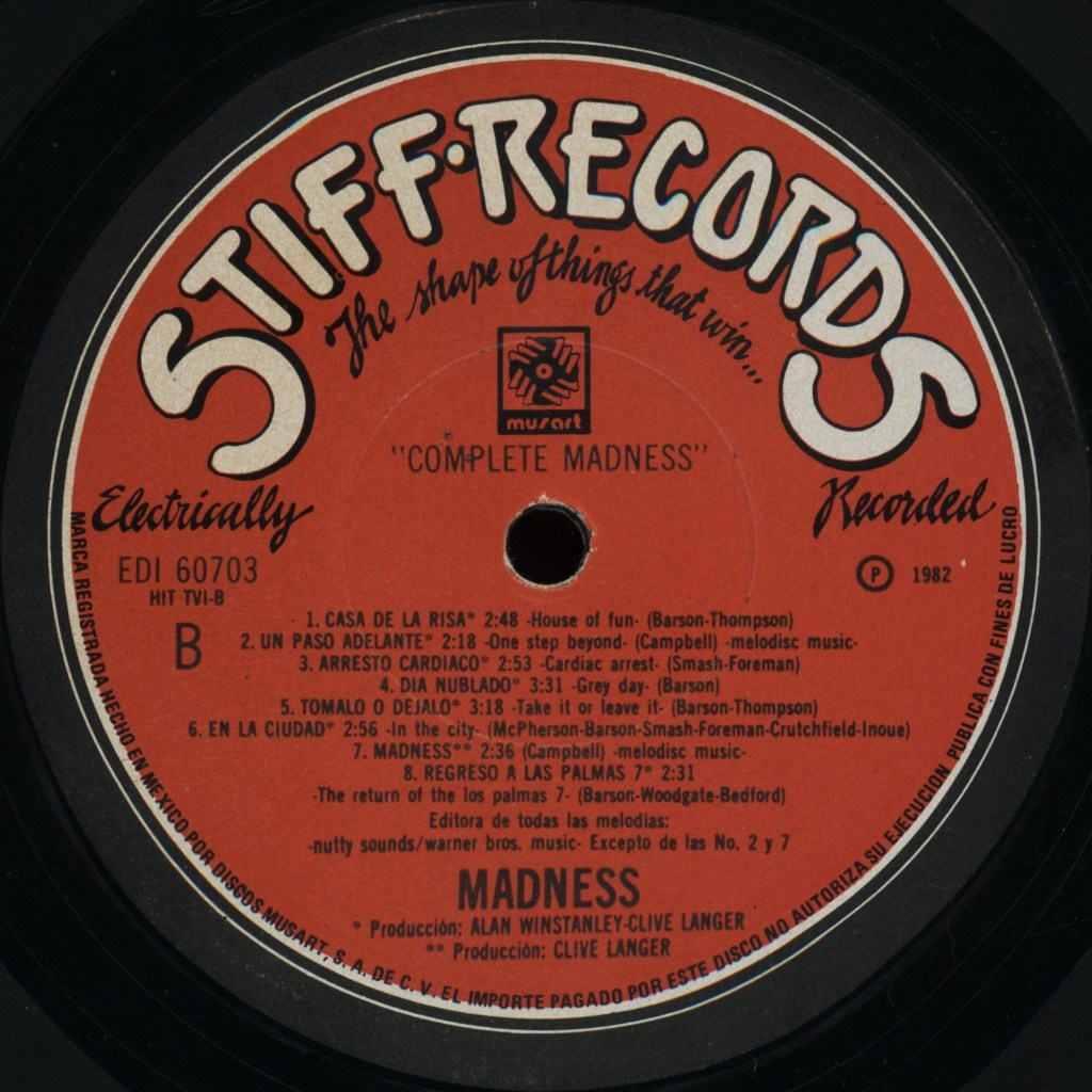 COMPLETE MADNESS, Mexico, 1982 – Madnessography