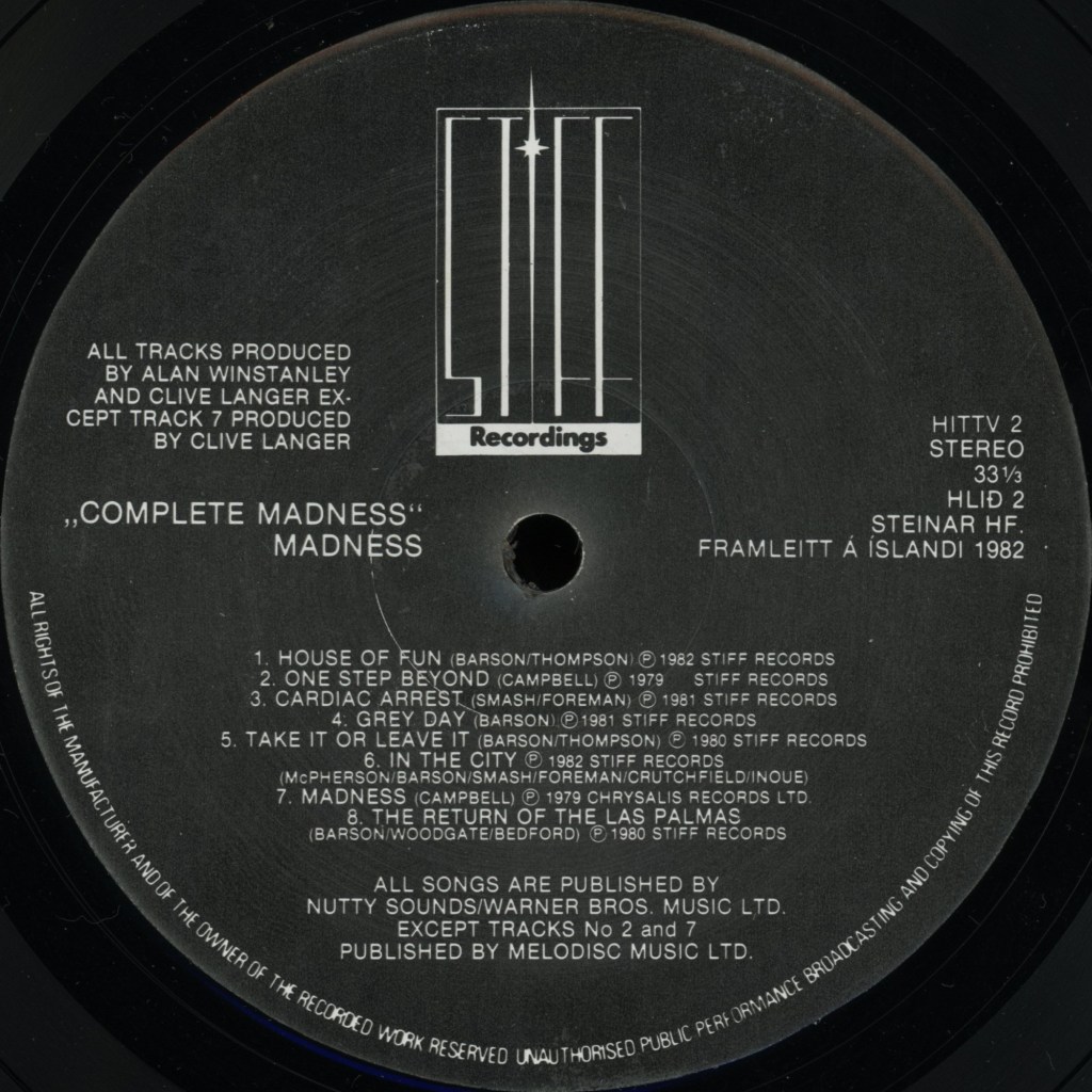 COMPLETE MADNESS, Iceland, 1982 – Madnessography