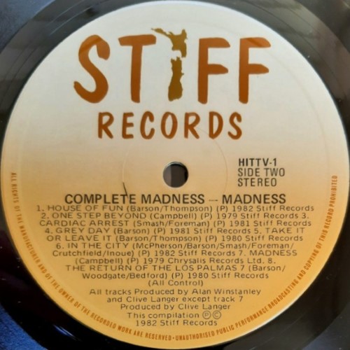 COMPLETE MADNESS, New Zealand, 1982 – Madnessography