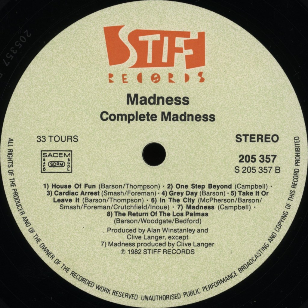 COMPLETE MADNESS, France, 1983 – Madnessography