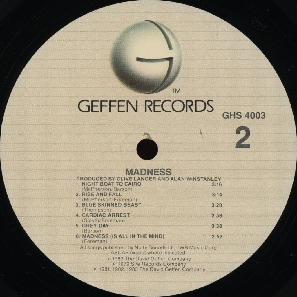 MADNESS, USA, 1983 – Madnessography