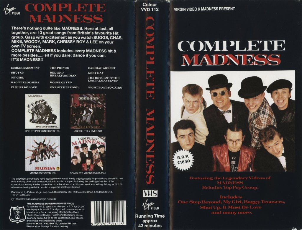 COMPLETE MADNESS, UK, 1985 – Madnessography