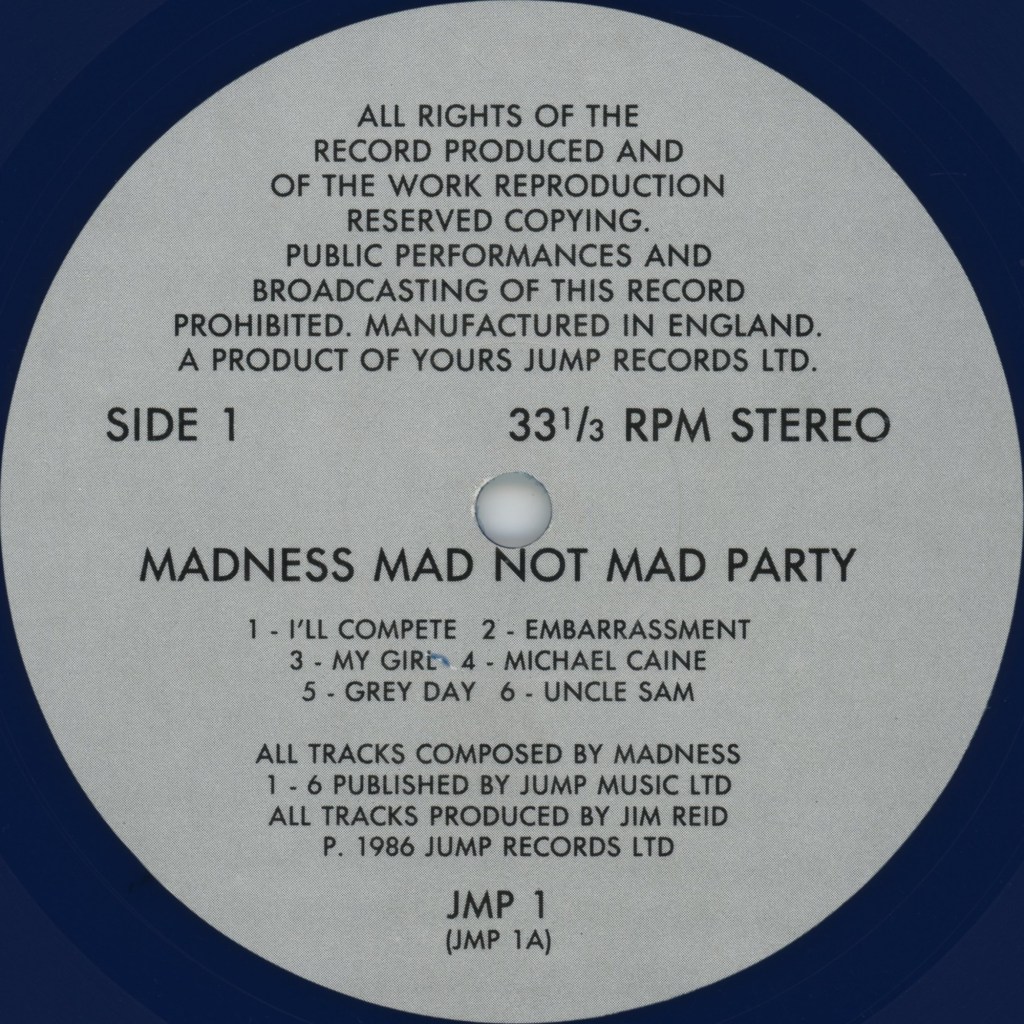 MAD NOT MAD PARTY, UK, 1986 – Madnessography