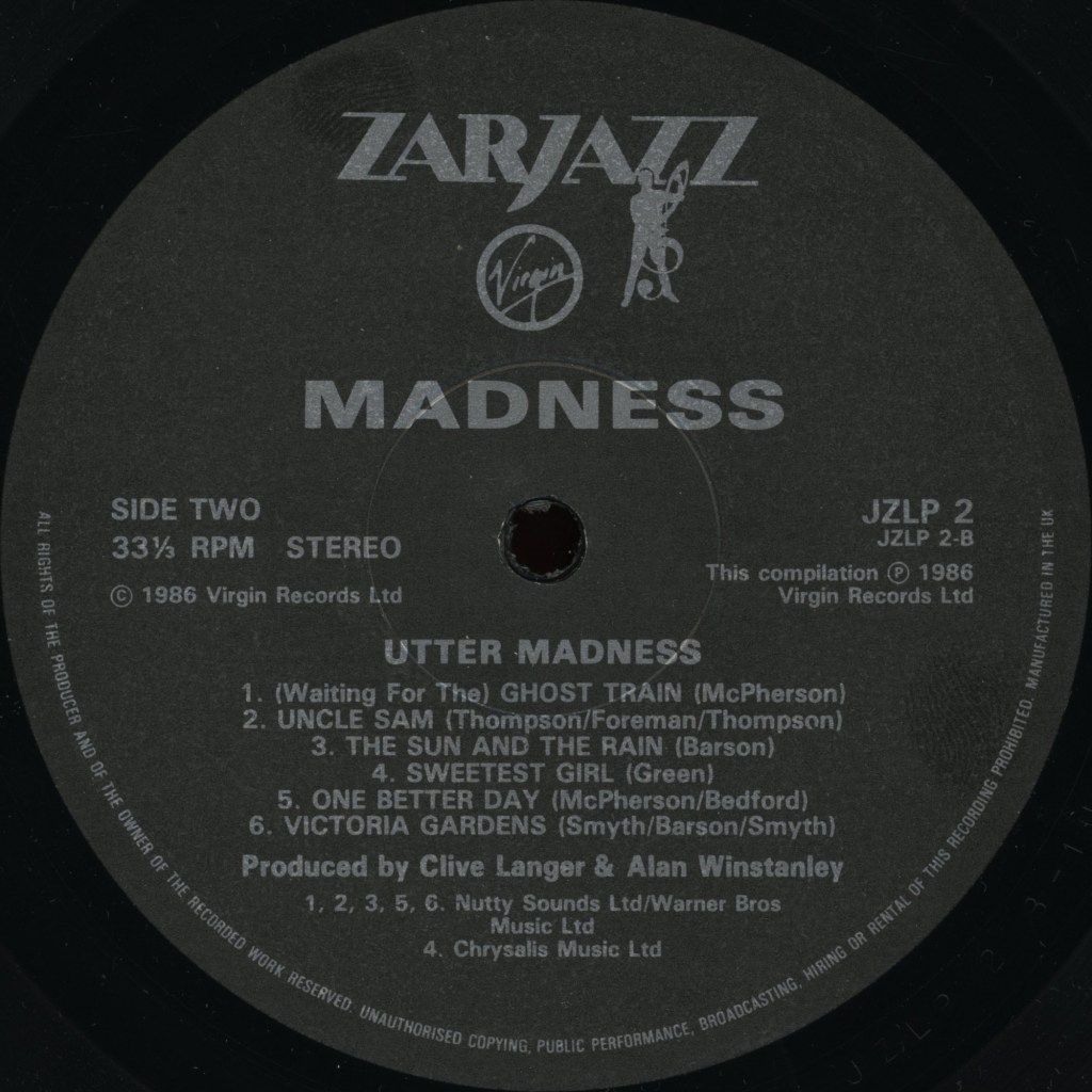 UTTER MADNESS, UK, 1986 – Madnessography