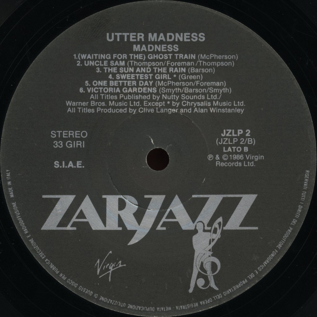 UTTER MADNESS, Italy, 1986 – Madnessography