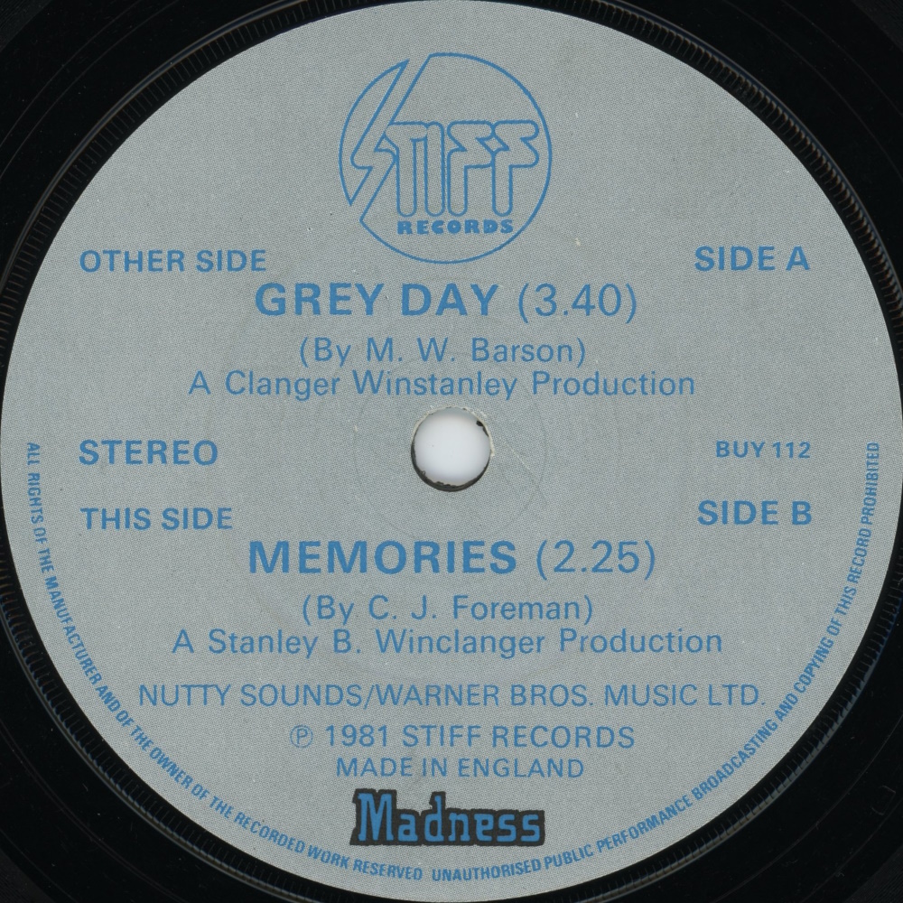 Grey Day, UK, 1985 – Madnessography