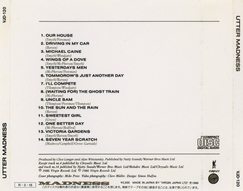 UTTER MADNESS, Japan, 1988 – Madnessography