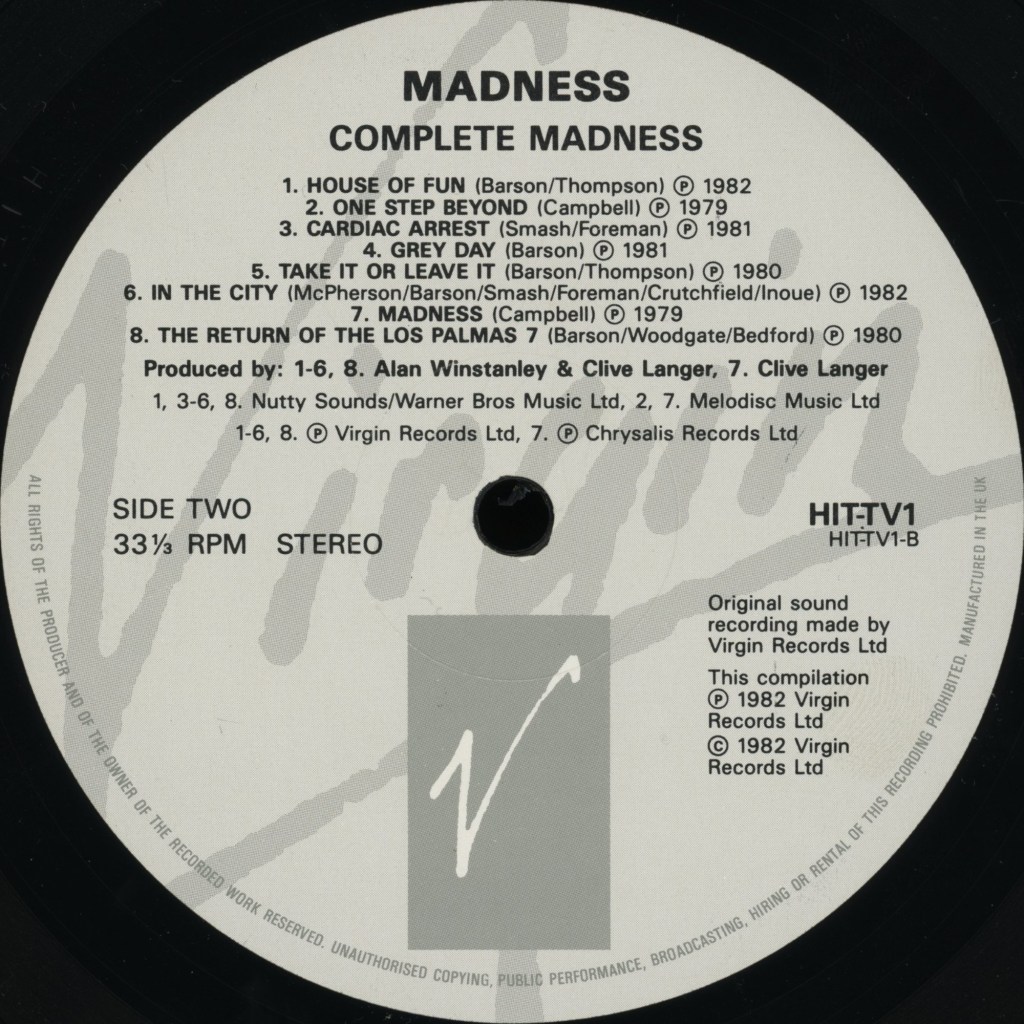 COMPLETE MADNESS, UK, 1988 – Madnessography