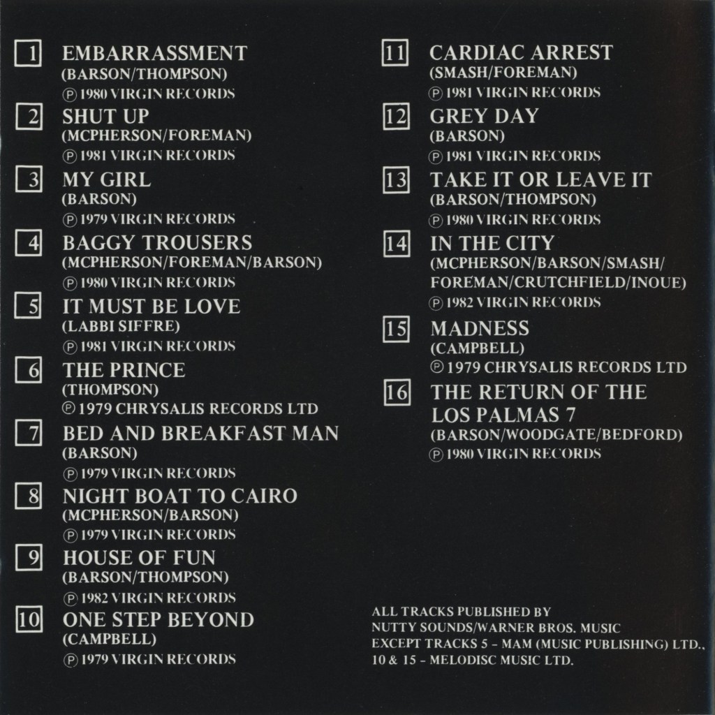 COMPLETE MADNESS, UK / Europe, 1992 – Madnessography