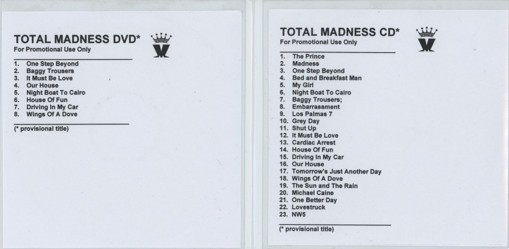 TOTAL MADNESS, UK, 2009 – Madnessography