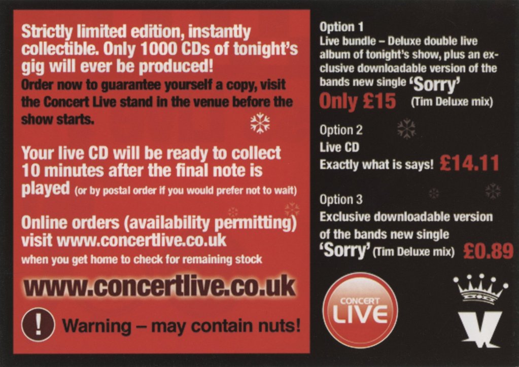 ON STAGE 2 SECC Hall 4 Glasgow, UK, 2006 – Madnessography