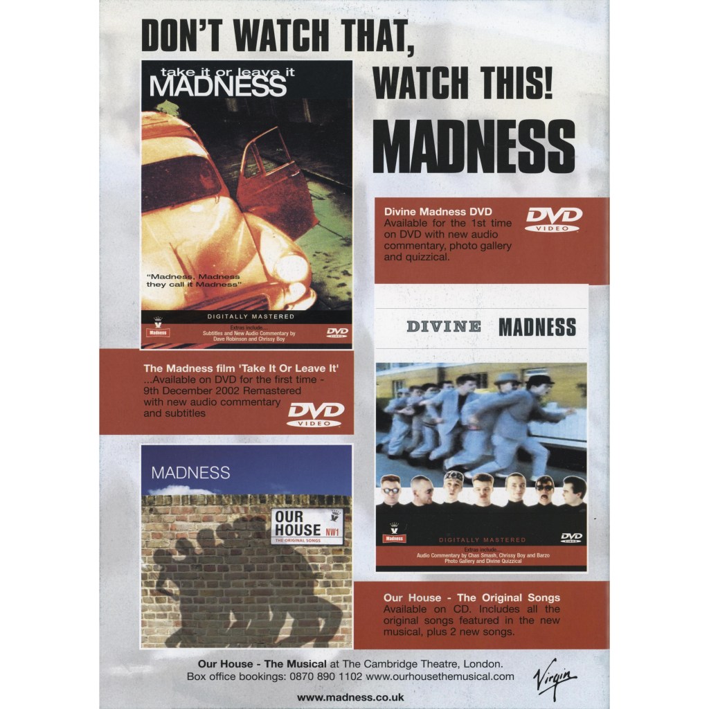 OUR HOUSE: THE ORIGINAL SONGS, UK, 2002 – Madnessography