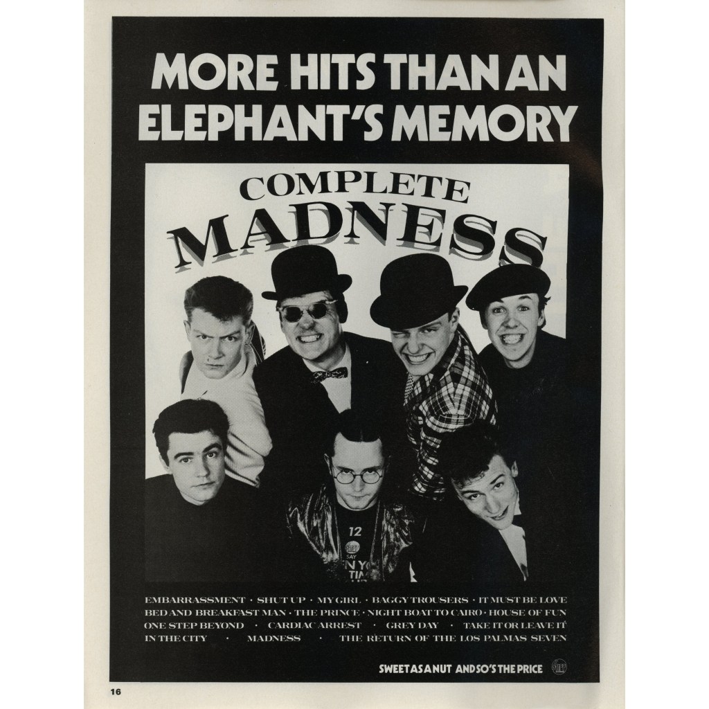COMPLETE MADNESS, UK, 1982 – Madnessography